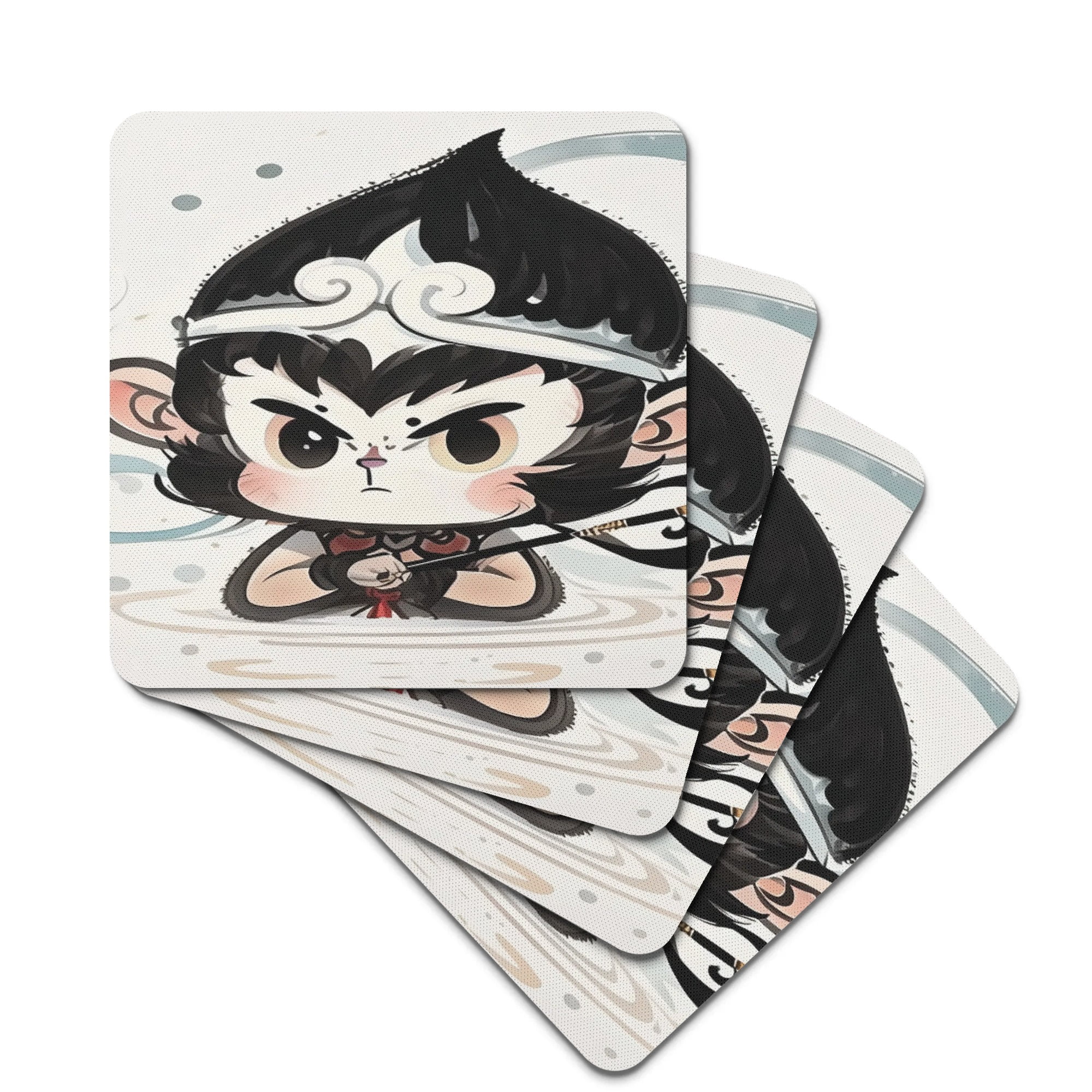 Rubber Square CoastersMighty Sun Wukong Not Easily Deformed Coasters ...
