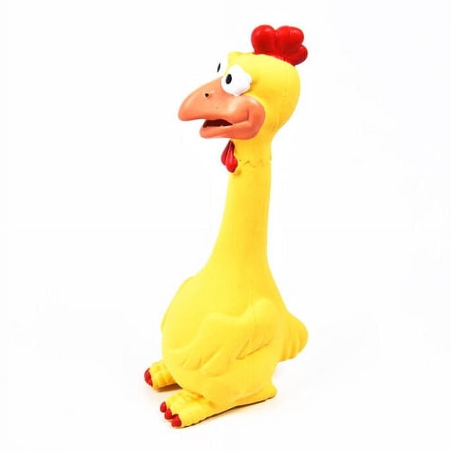 Rubber Squeeze Shrilling Screaming Chicken Dog Toy - Yellow - Walmart ...