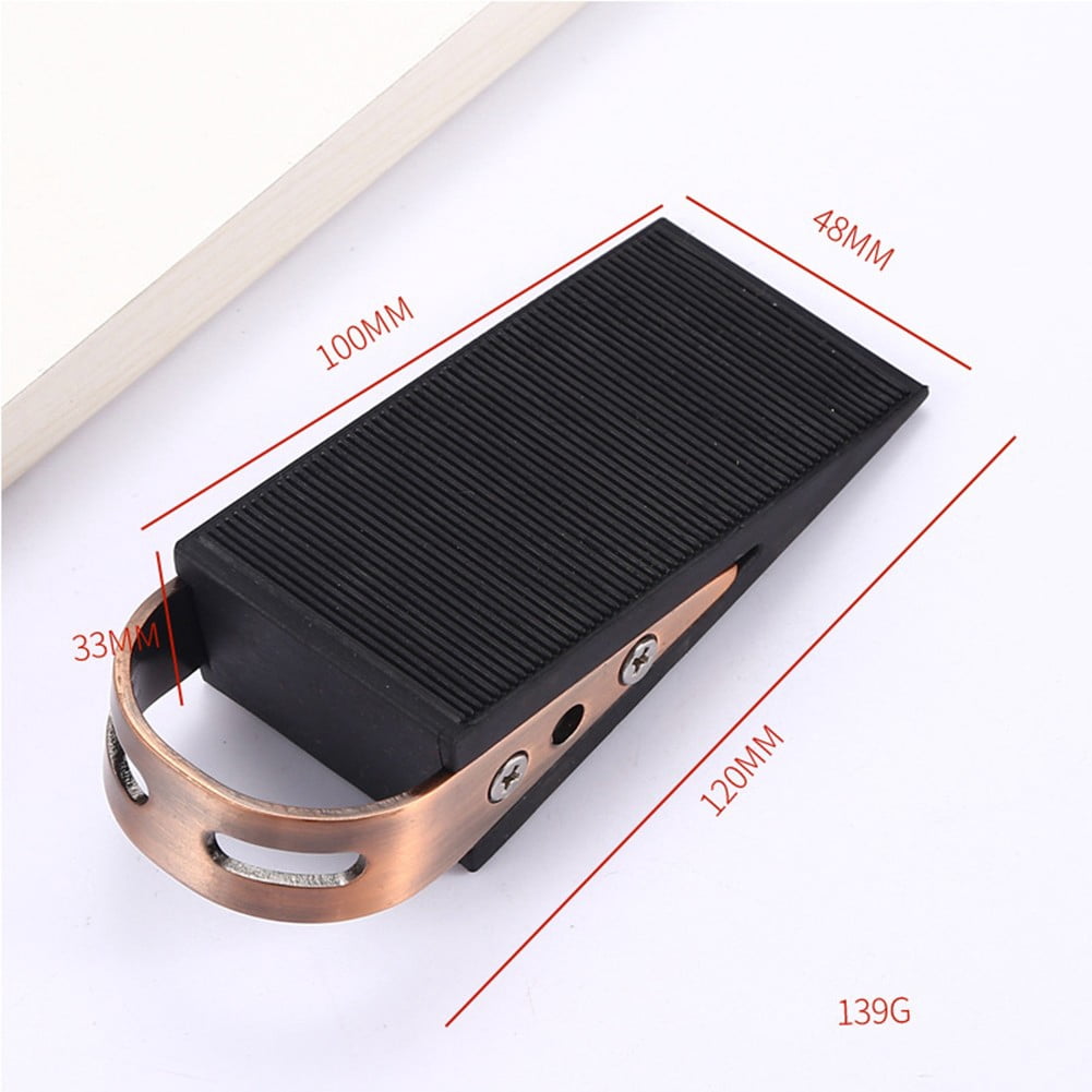 Rubber Stainless Steel Door Stop Wedge Block For Home And Office Safety ...