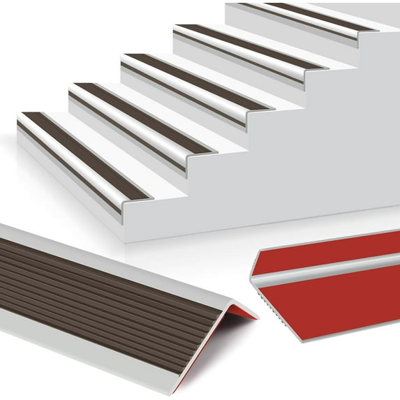 Rubber Stair Edging Self Adhesive Staircase Step Edge Protector Vinyl ...