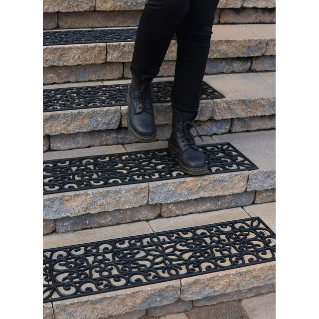 Rubber Stair Treads Non-Slip Outdoor 48”x10” (5-Pack) – Anti-Slip Step ...