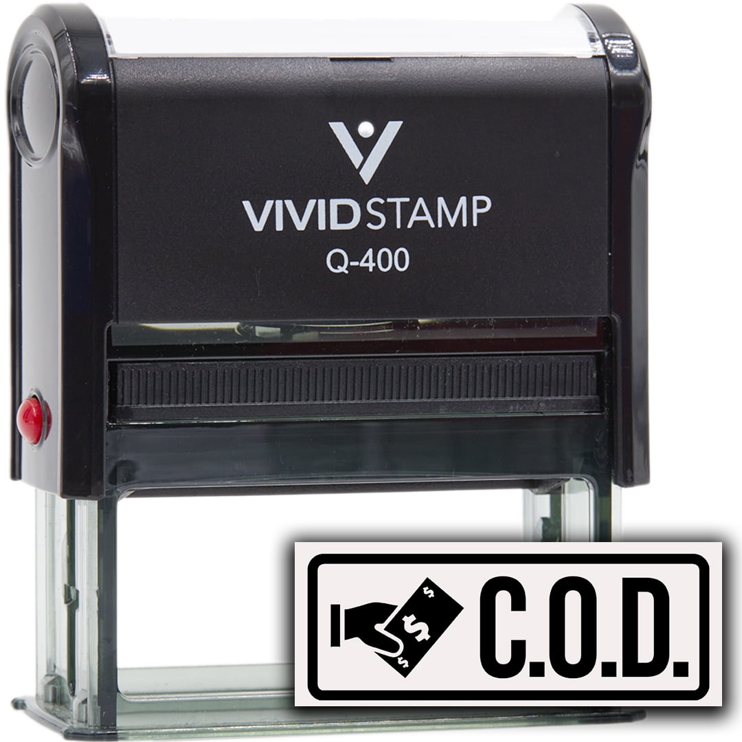 Rubber Stamp C.O.D. (Cash On Delivery) Self Inking Rubber Stamp (Black ...