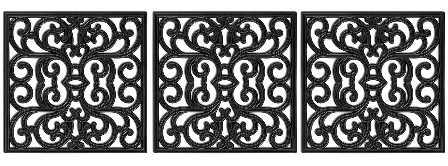 Rubber Stepping Stones - Set of 3 Decorative Pavers for Garden Path ...