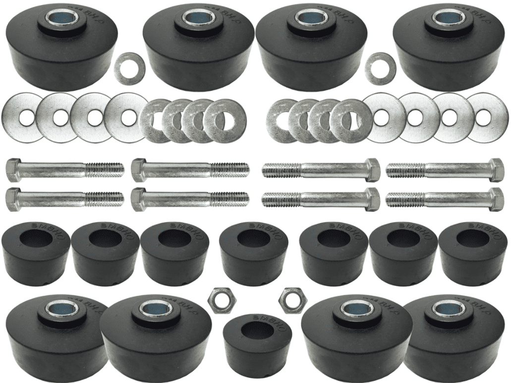 Rubber Subframe Body Mount & Hardware Kit 1960-1964 Impala Bel Air and ...