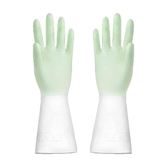 Rubber Thickened Dishwashing Gloves for Household Cleaning, Ergonomic ...