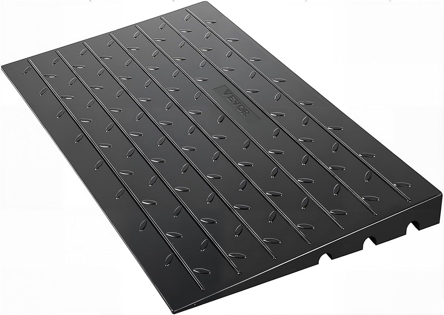 Rubber Threshold Ramp for Doorway 4" Rise, 3 Channels Cord Cover Curb ...