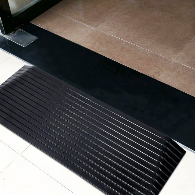 Rubber Threshold Ramp Striped Non-slip Surface 2200lbs/1000kg Load ...