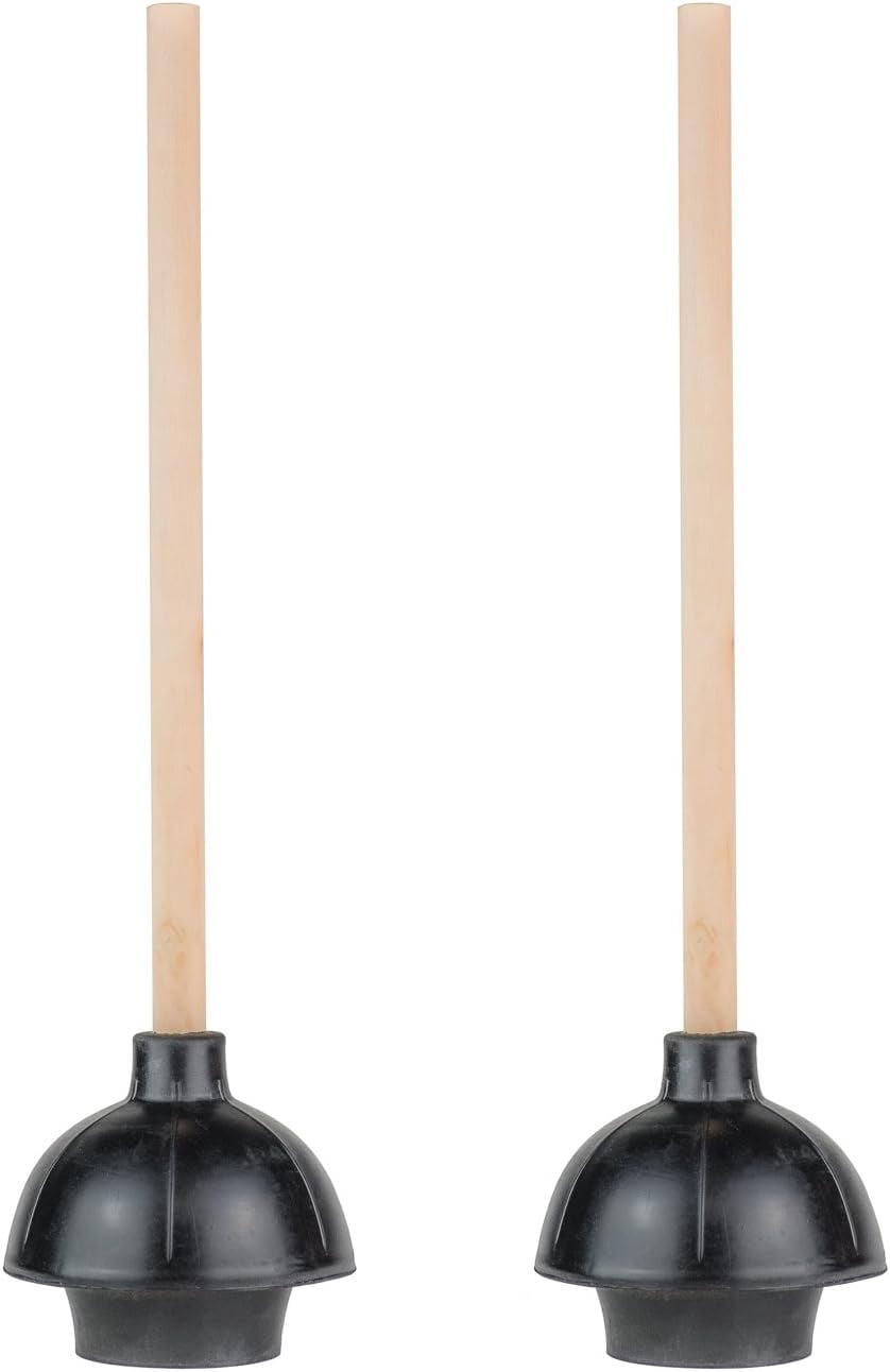 Rubber Toilet Plunger, Double Thrust Force Cup, Heavy Duty, Commercial ...