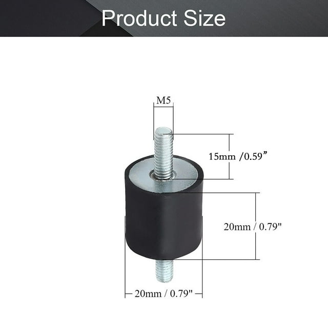 Rubber Vibration Isolator Mount M3 M5 M6 - Anti-Vibration Damper for Cars, Generators, Air ...