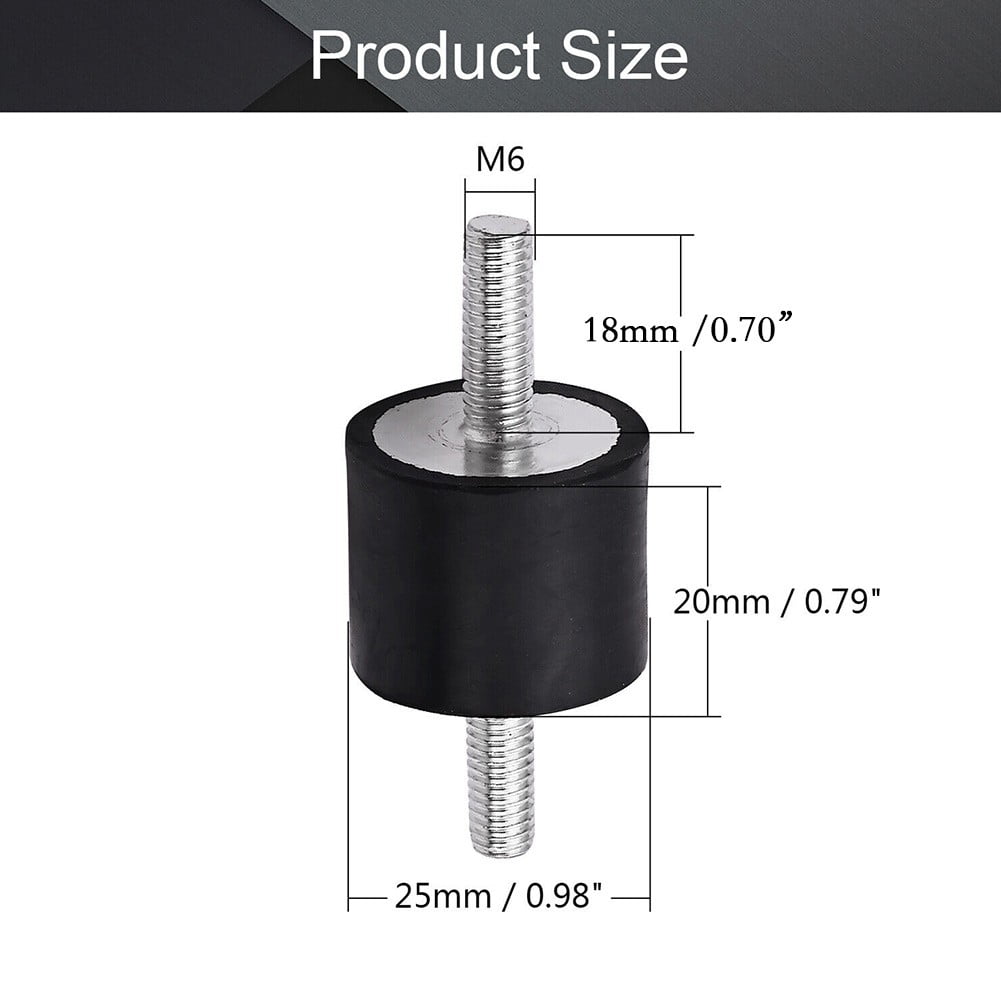 Rubber Vibration Isolator Mount M3 M5 M6 - Metal & Rubber Shock ...