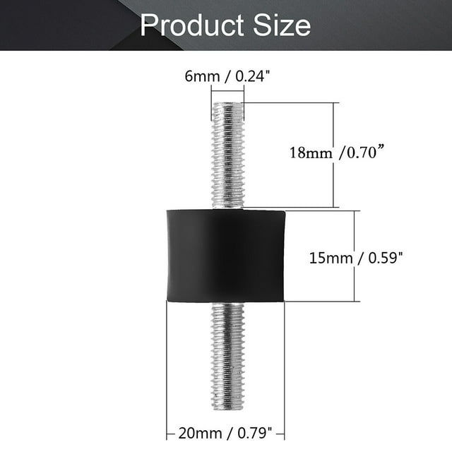 Rubber Vibration Isolator Mount Male Anti M3 M5 M6 Car Bobbin Isolator ...