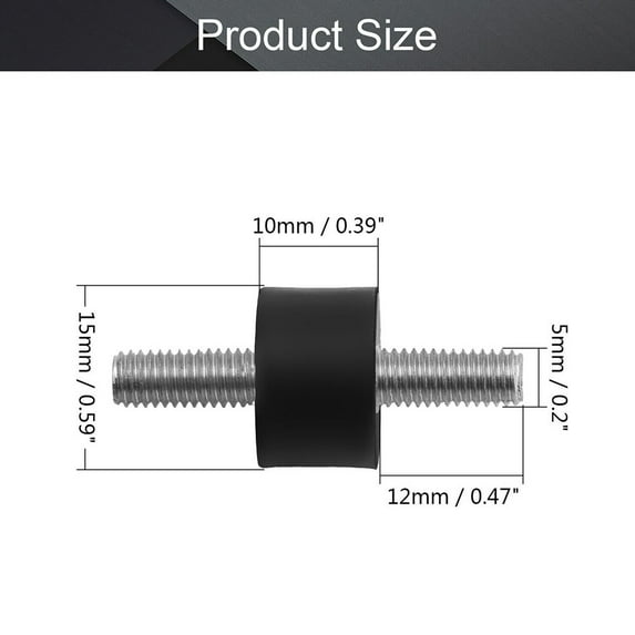 Rubber Vibration Isolator Mount Male Anti M3 M5 M6 Car Bobbin Isolator ...