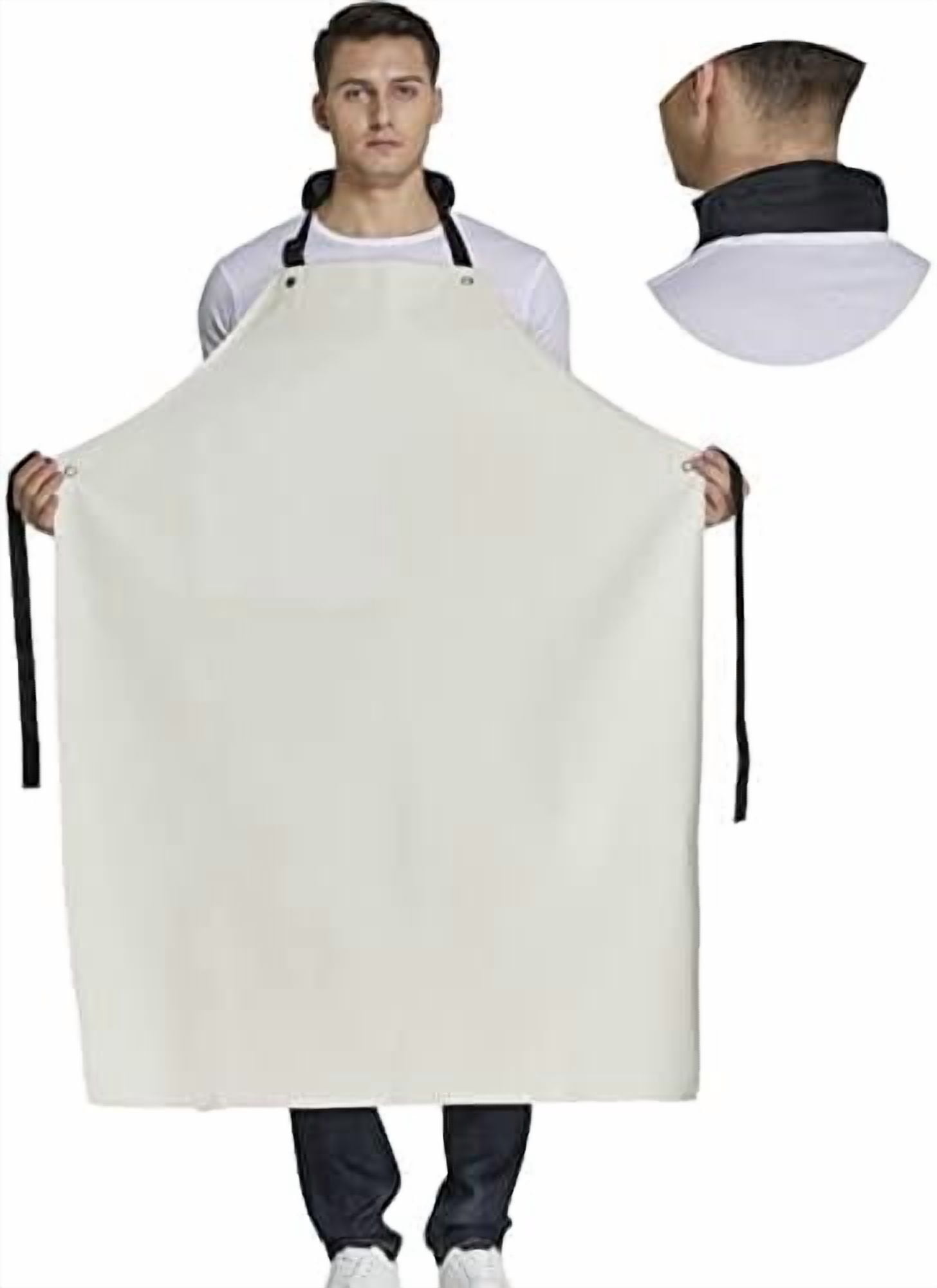 Rubber Waterproof Apron Butcher Heavy Duty -Oil Chemical Resistant ...