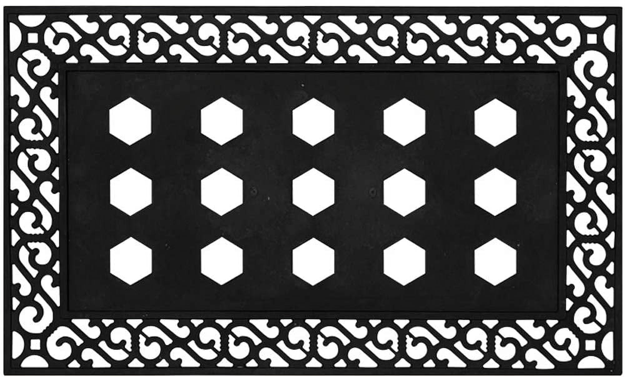Rubber Welcome Mat Tray, Decorative, Indoor/Outdoor, Non Slip, Easy ...