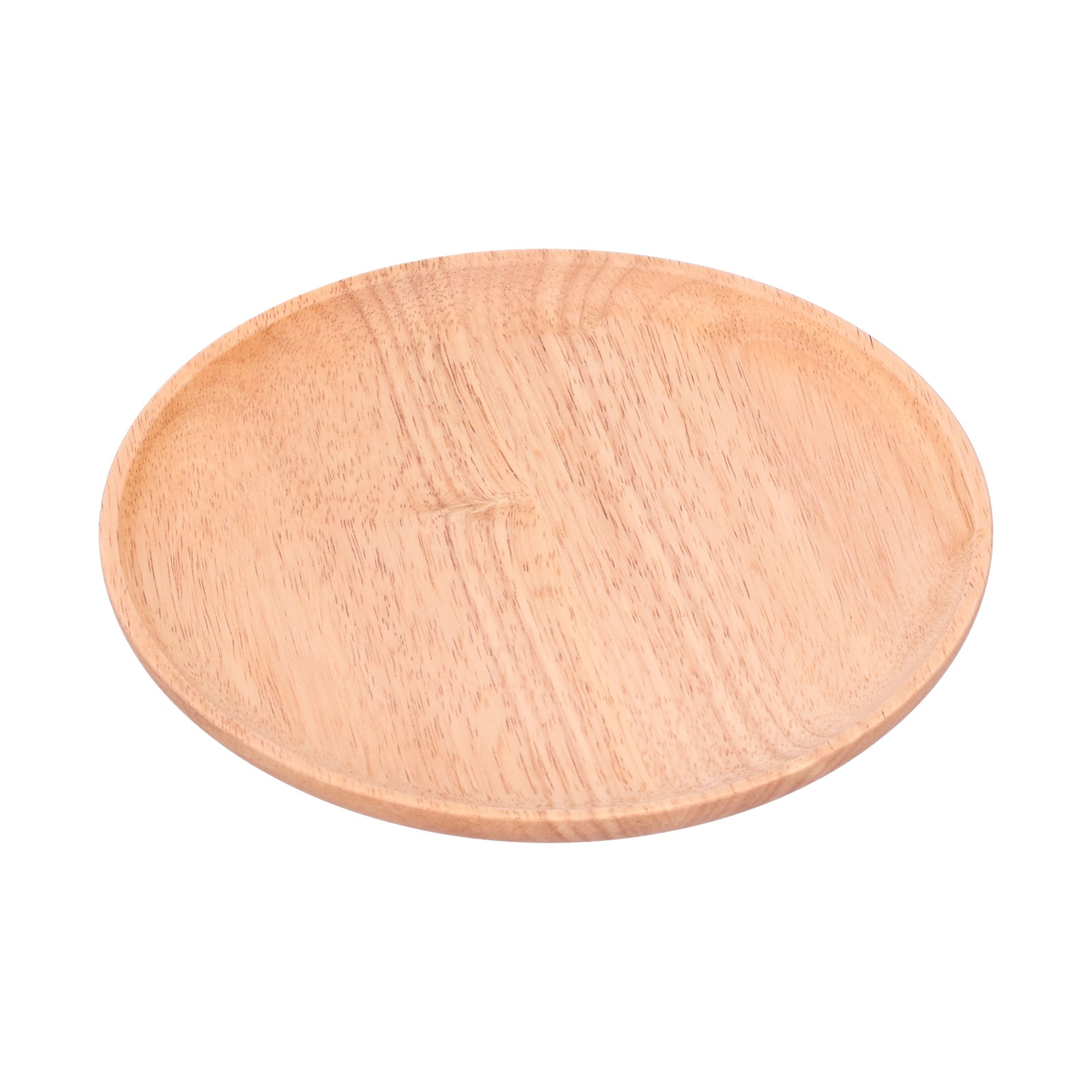 Rubber Wood Dinner Plate Round Tea Serving Tray Fruit Snack Tray Food ...