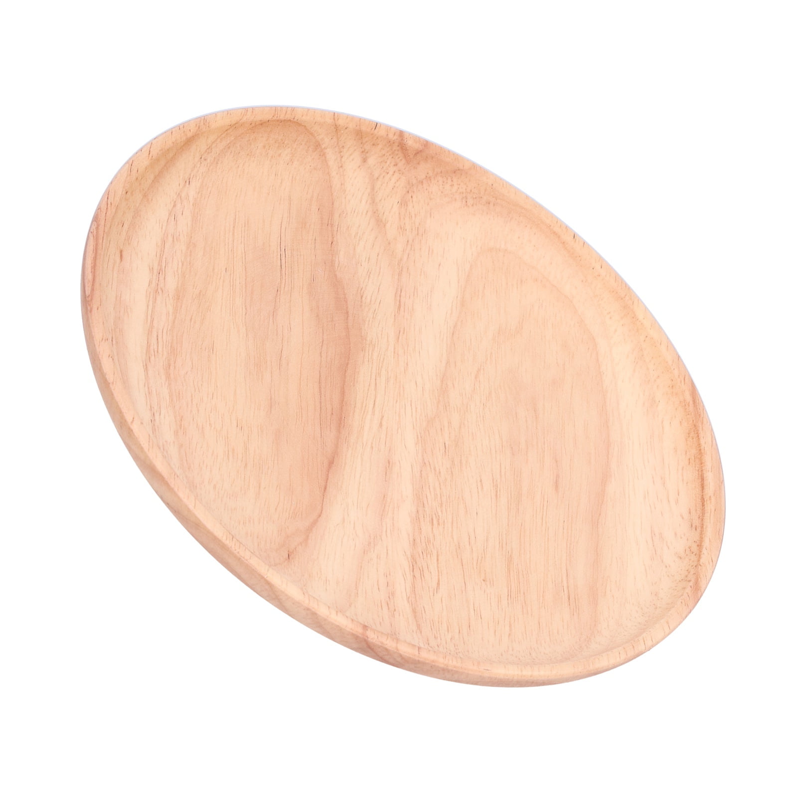 Rubber Wood Dinner Plate Round Tea Serving Tray Fruit Snack Tray Food ...