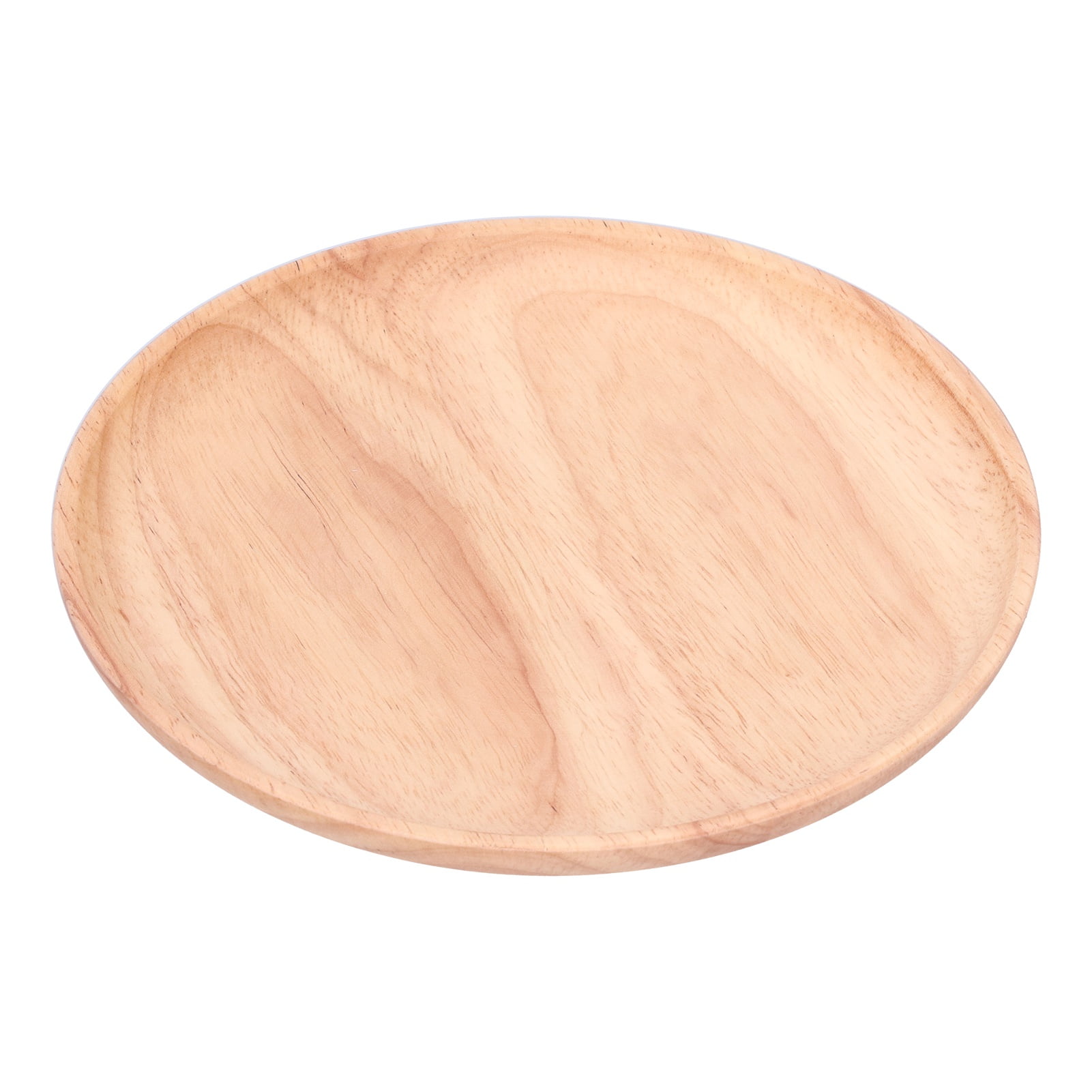 Rubber Wood Dinner Plate Round Tea Serving Tray Fruit Snack Tray Food ...
