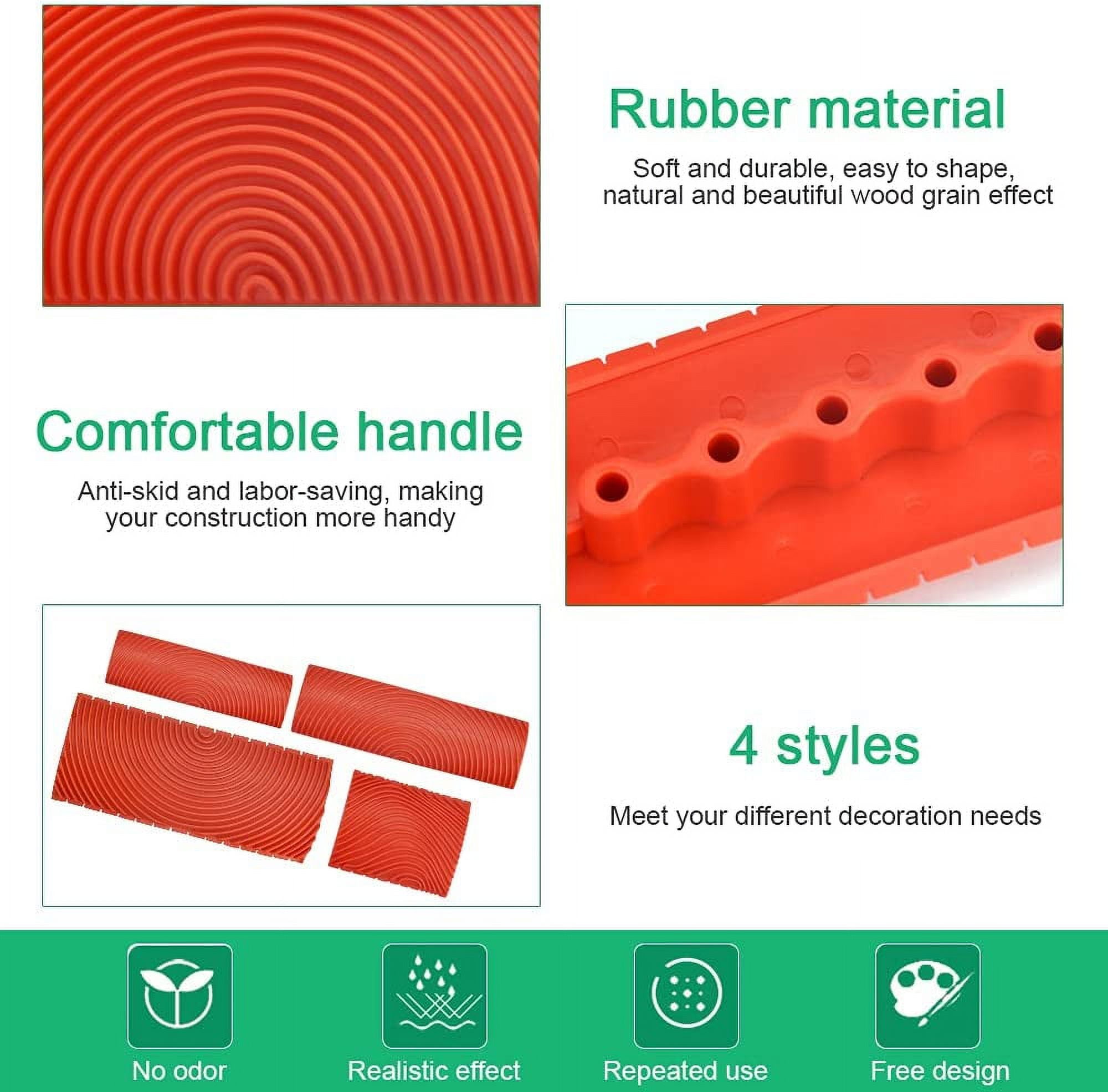 Dutchman Wood Grain Painting Tool Set for Furniture & Wall Decor (Red ...