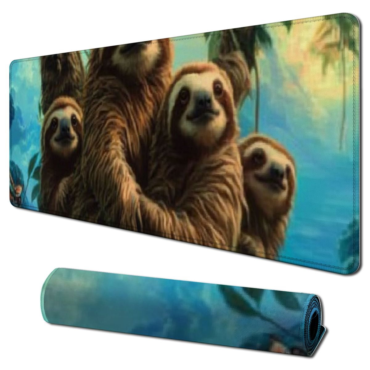 Rubber mouse pad Rubber Suitable for office, gaming and study use Sloth ...