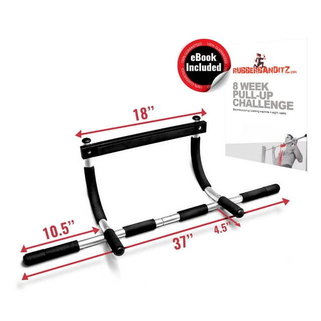 Rubberbanditz Pull Up Bar Workout Bar for Doorway, Portable Door Frame ...