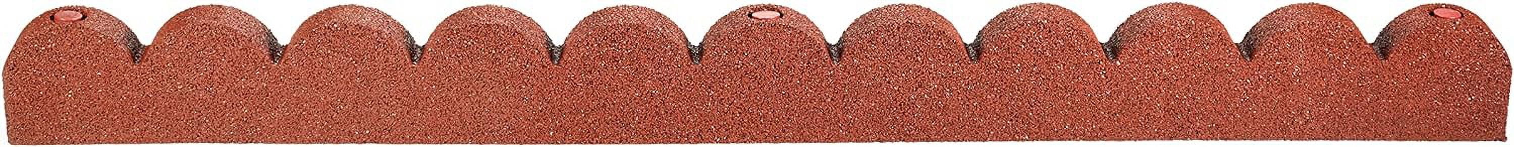 Rubberific Rubber 4-Foot Scalloped Landscape Edging - 4 Pack (Red ...
