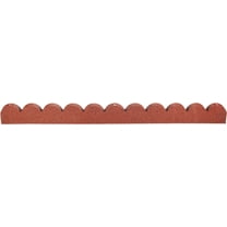 GroundSmart Curb Landscape Edging, 4' Brown Rubber Garden Edging Border ...