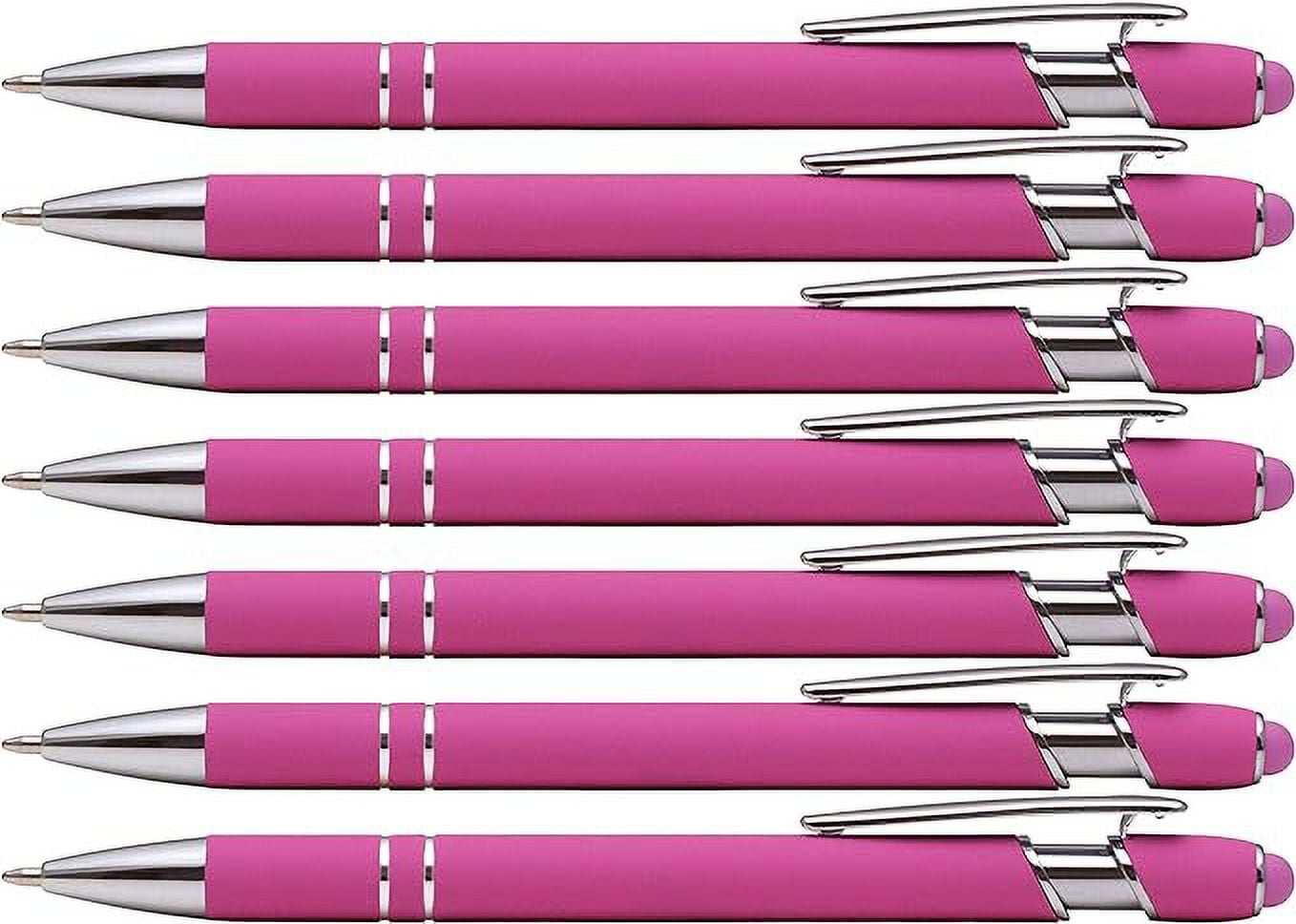 Rubberized Soft Touch | Burst of Color | Ballpoint Pen with Stylus Tip a stylish, premium metal ...