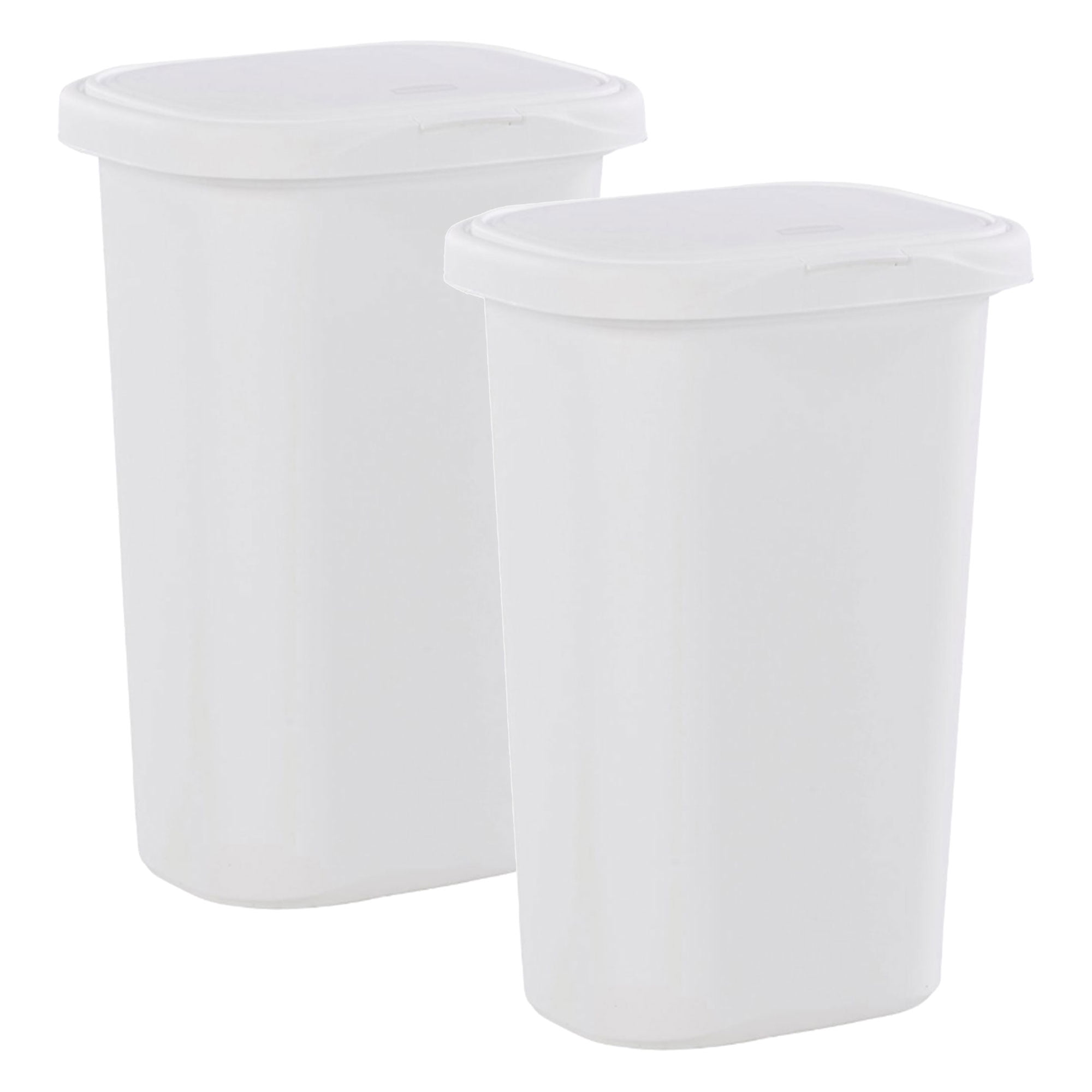 Rubbermaid 13.25 Gal Rectangular Spring-Top Lid Trash Can, 2 Pk ...