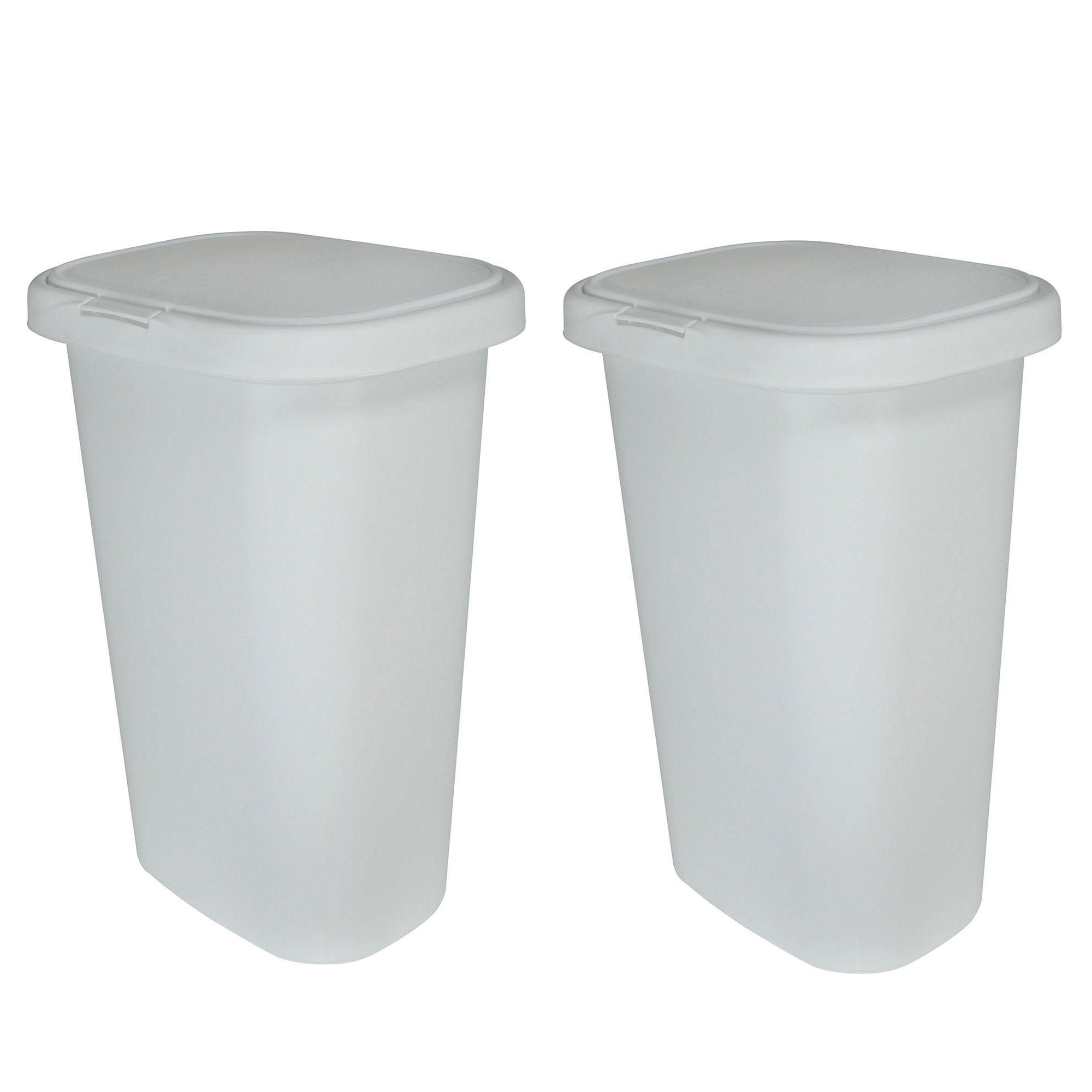 Rubbermaid 13 Gallon Rectangular Spring-Top Lid Trash Can (2 Pack ...