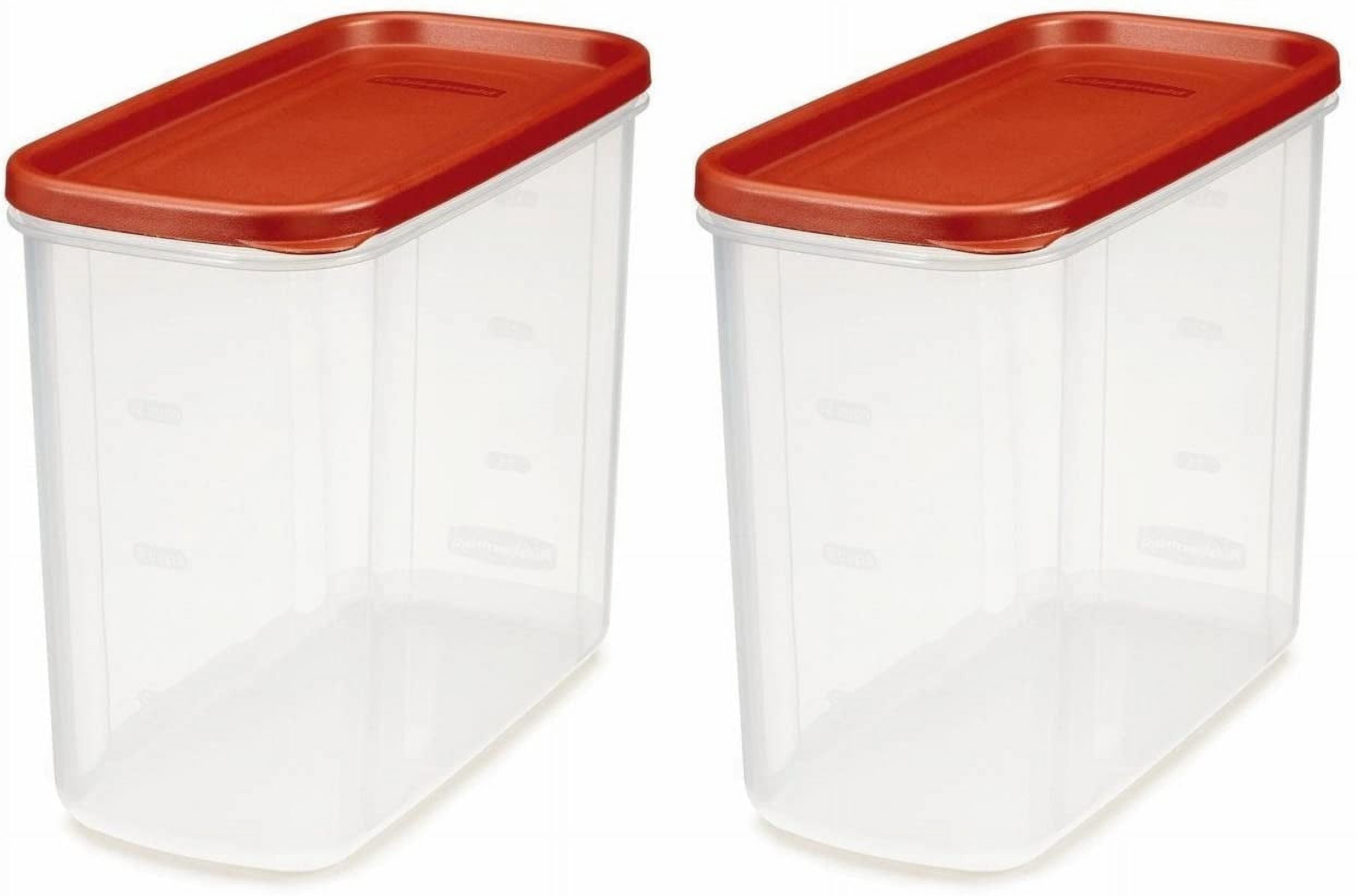 Rubbermaid, Dry Food Storage Containers, 16 Cup, Red, 2pk - Walmart.com