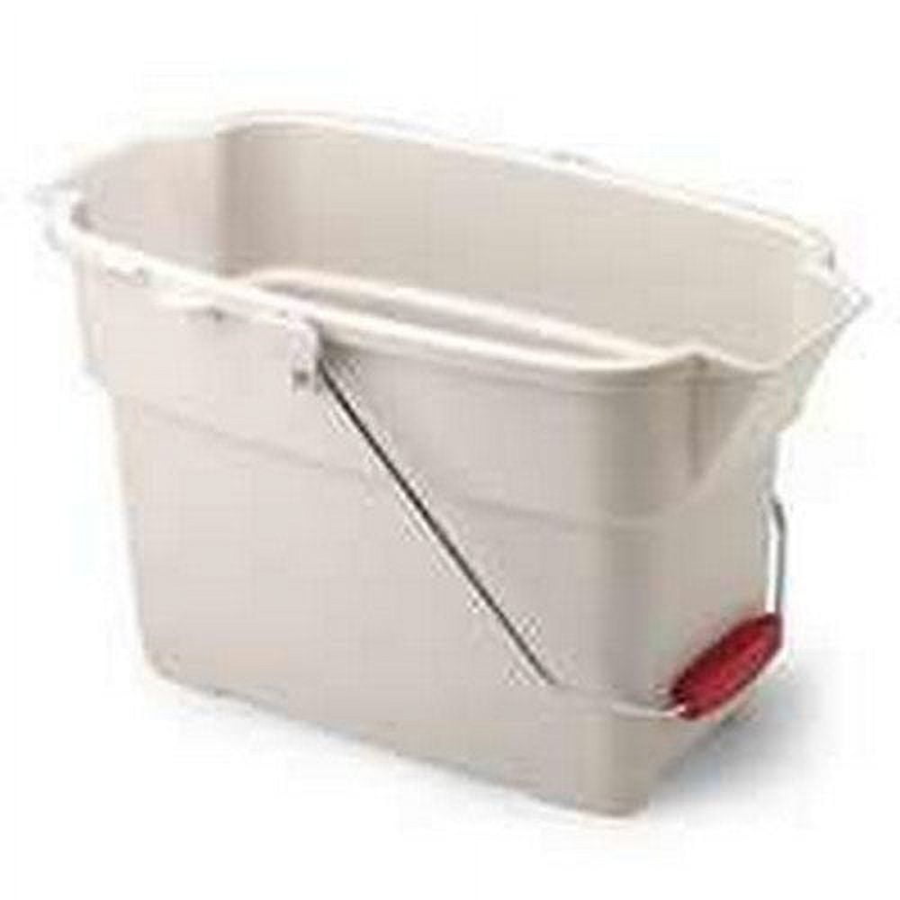 Rubbermaid Roughneck Square Bucket, 14-Quart, Bisque, Comfortable ...