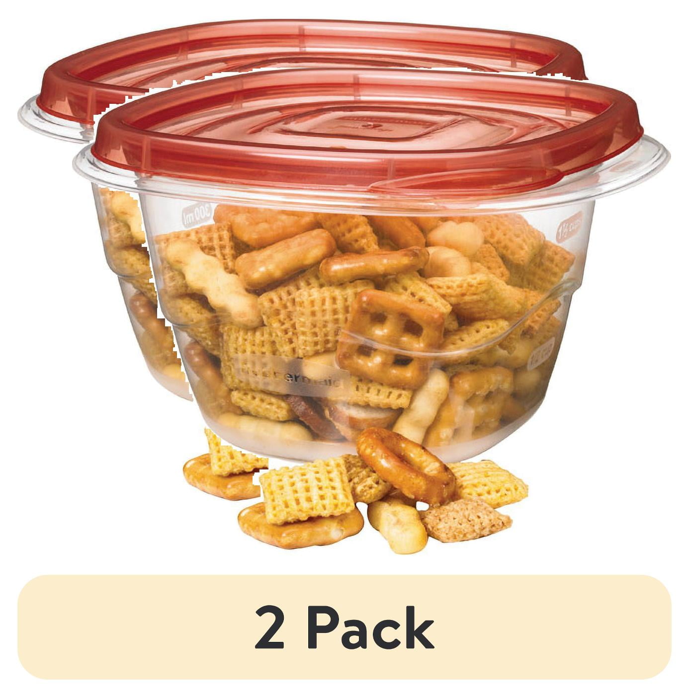 (2 pack) Rubbermaid TakeAlongs 2.1 Cup Square Food Storage Containers ...