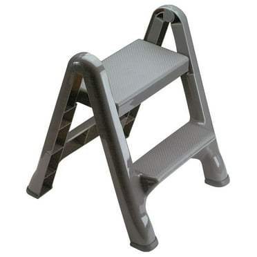 Rubbermaid Plastic Step Stool, In-Mold Tread, 1-Step, Gray - Walmart.com