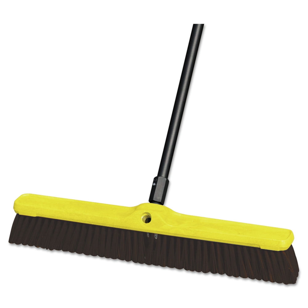 Rubbermaid 24In Maroon Plastic Foam Block Floor Sweep Push Broom Head ...