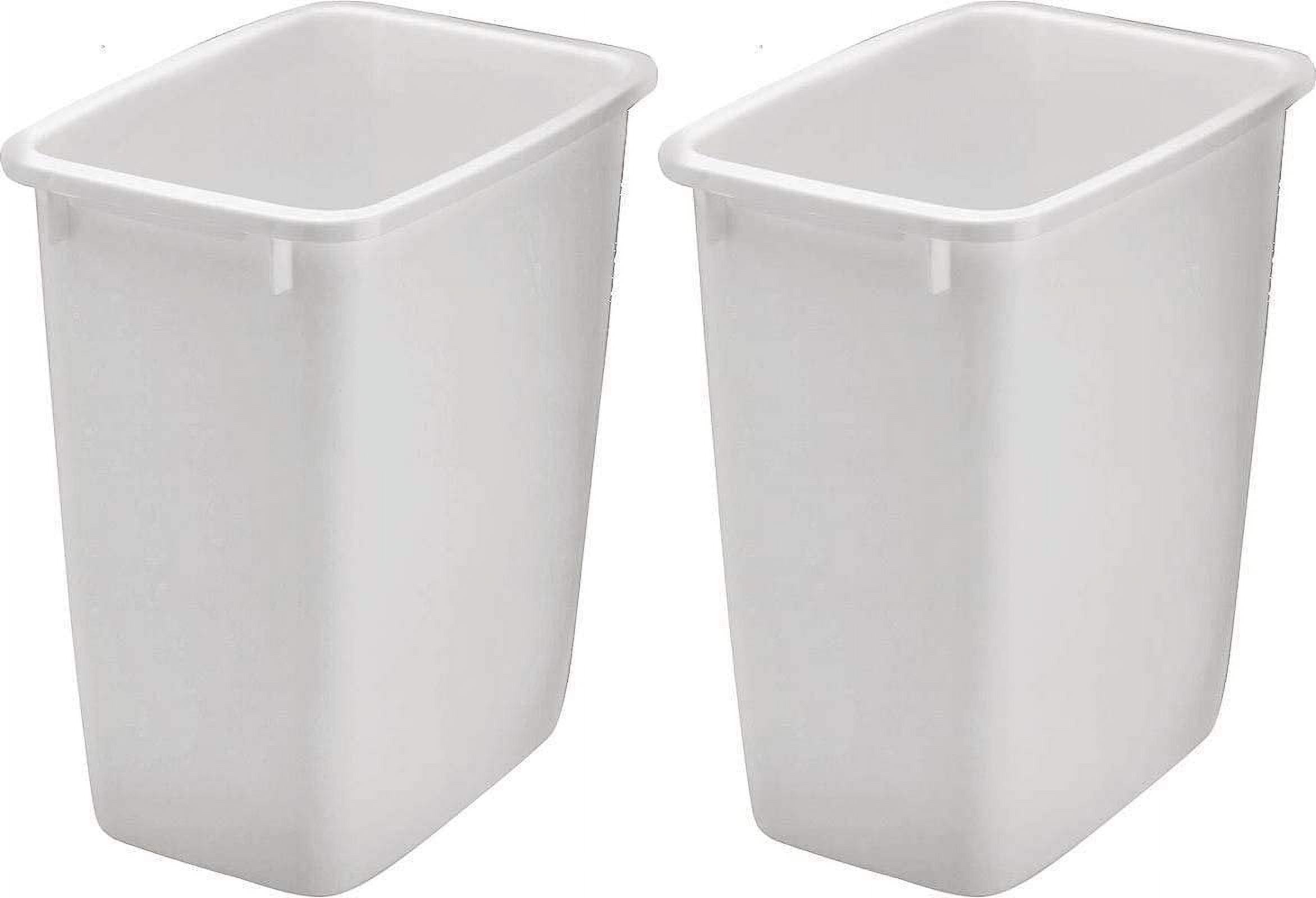 Rubbermaid Large 36QT Open Trash Can Wastebasket, Pack of 2, White ...