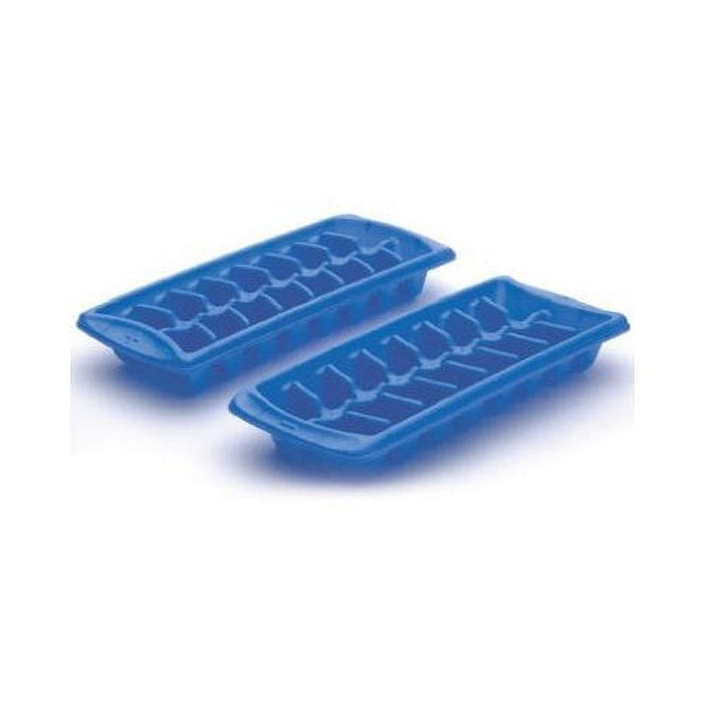 Rubbermaid 2879-RD-PERI Blue Plastic Ice Cube Trays - 2 Pack - Walmart.com