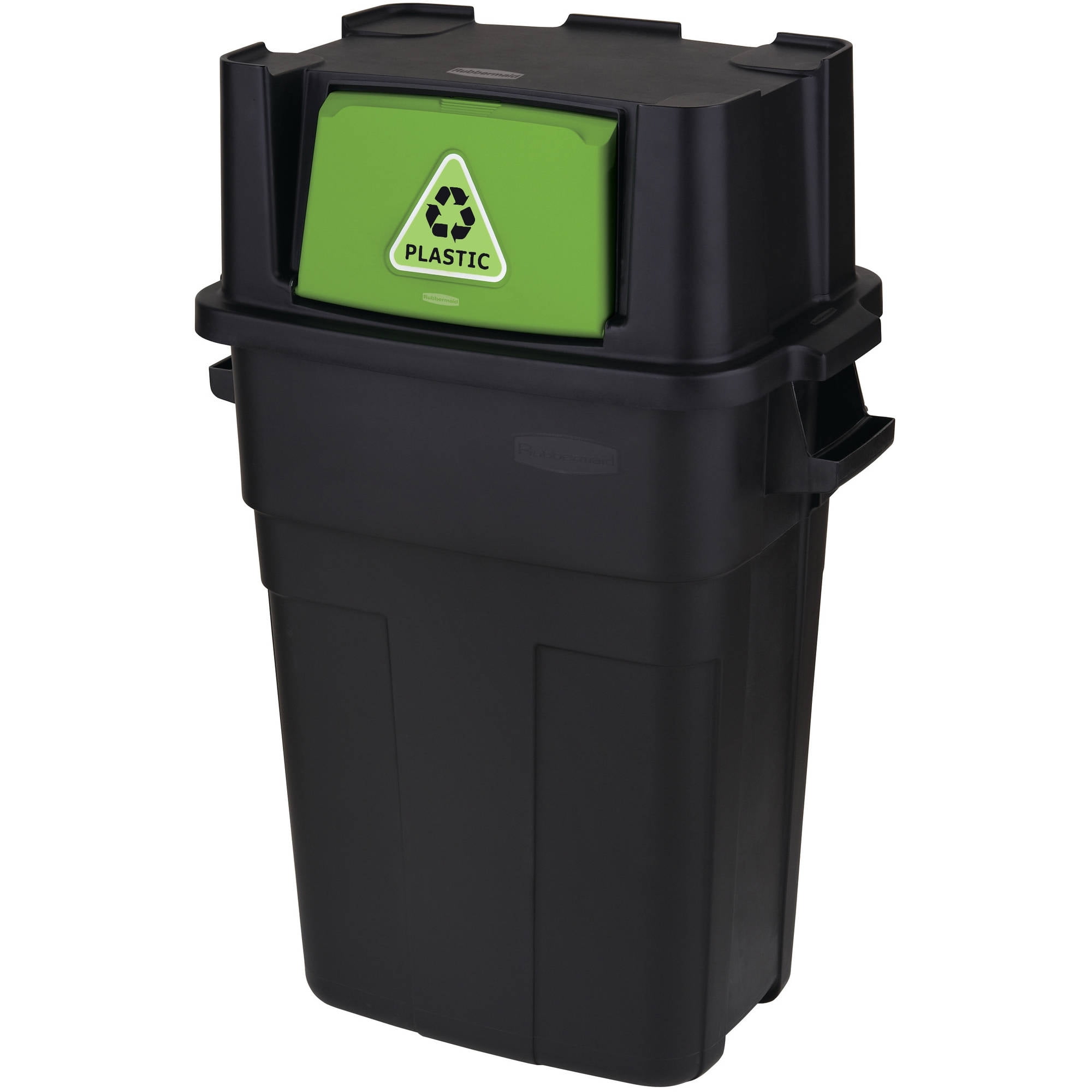 Rubbermaid 30-Gallon Indoor/Outdoor Stackable Recycle Bin with Flip ...