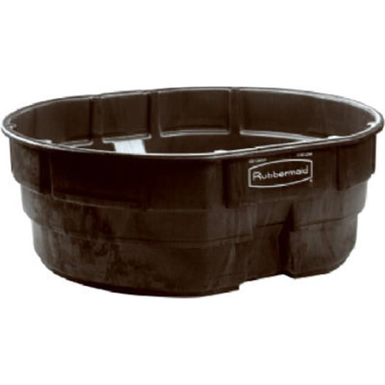 Rubbermaid 300 Gallon Black Resin Stock Tank with Drain Plug - Walmart ...