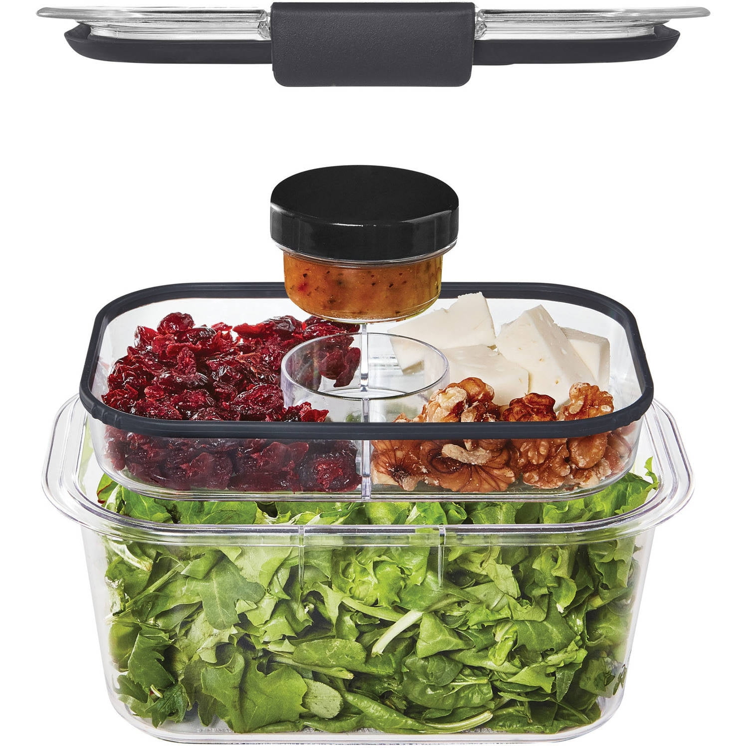 Rubbermaid 4.7 Cup Brilliance Salad Lunch Food Storage Container ...