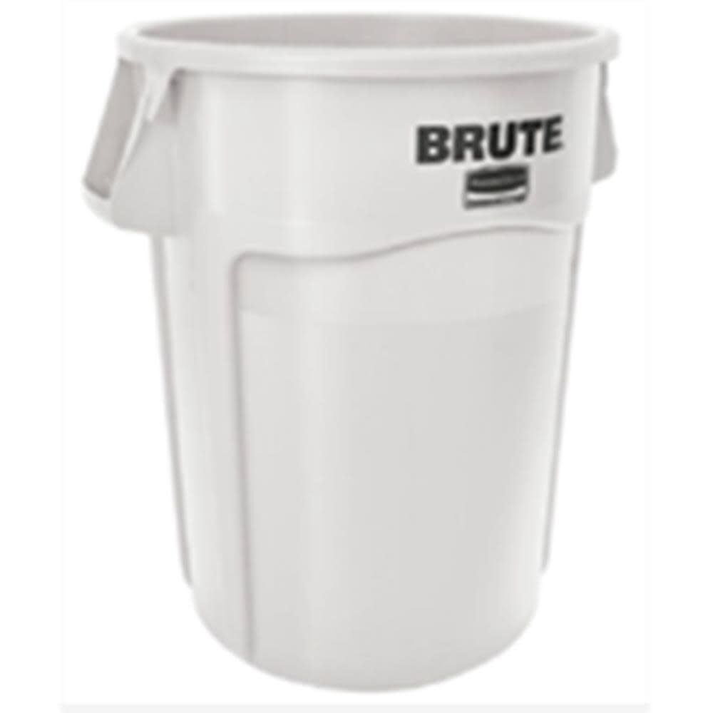 Rubbermaid 44 Gallon Brute Heavy Duty White Vented Container - Walmart ...