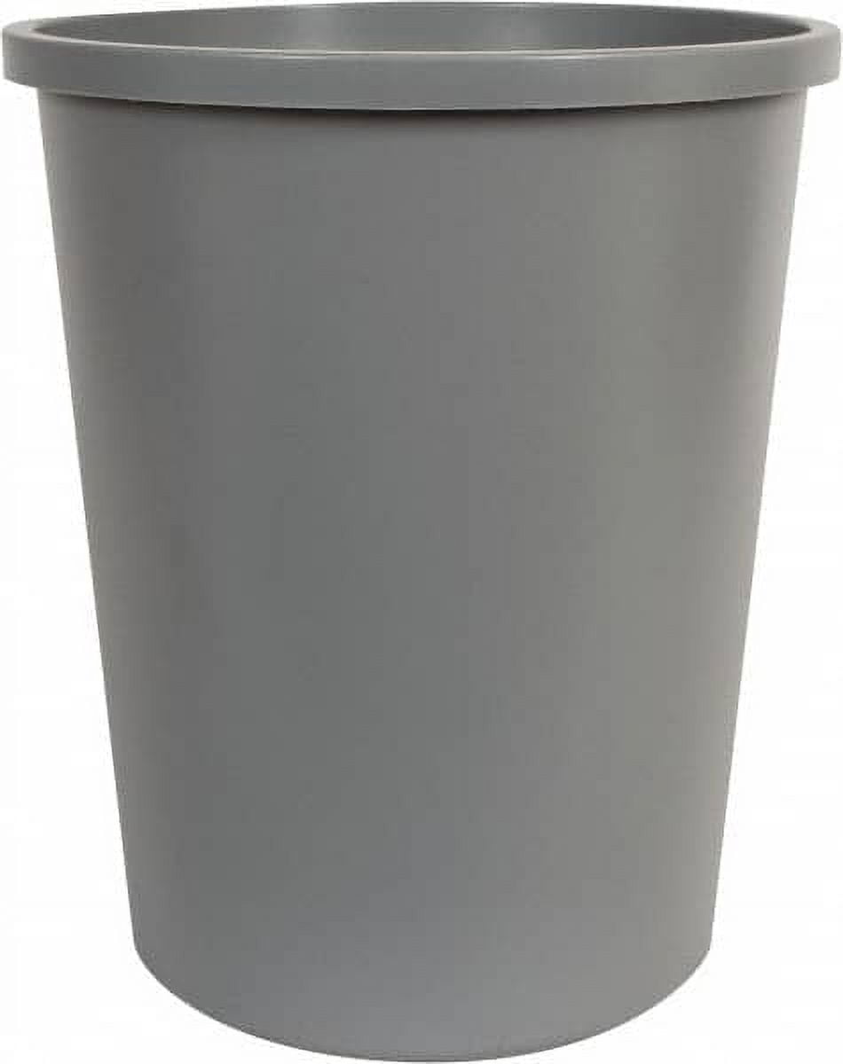 Rubbermaid 44 Qt Gray Round Trash Can Polyethylene, 18-3/4" High ...