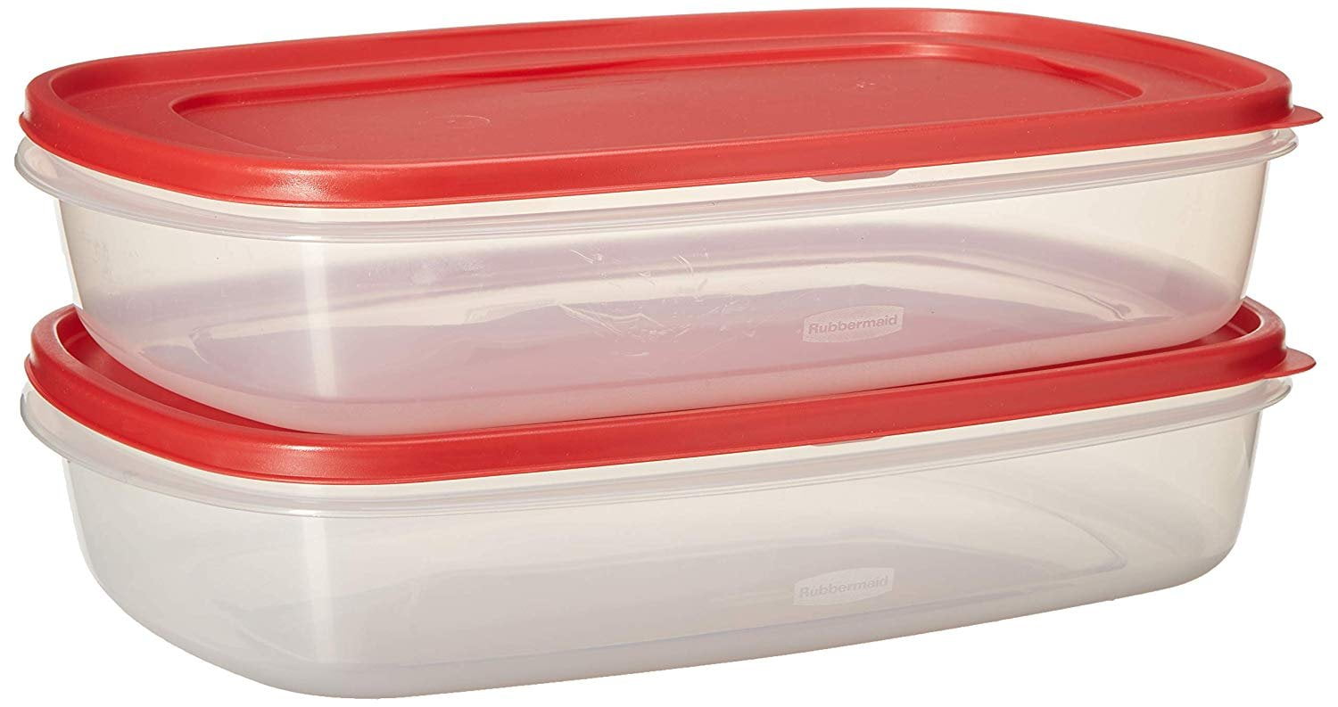 Rubbermaid Easy Find Lid Square Food Storage Container, 1.5 Gallon ...