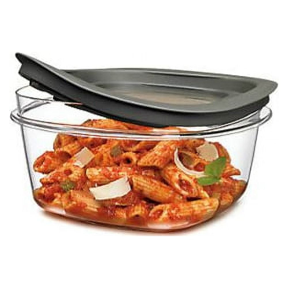 Rubbermaid 7H74-TR-CHILI Food Storage Containers, 1.25 Cup, Clear Base ...