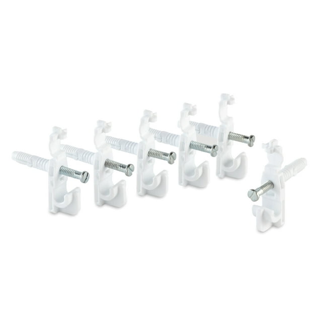 Rubbermaid White Direct Mount Back Clips 6 Count, Fast Set, Wall ...