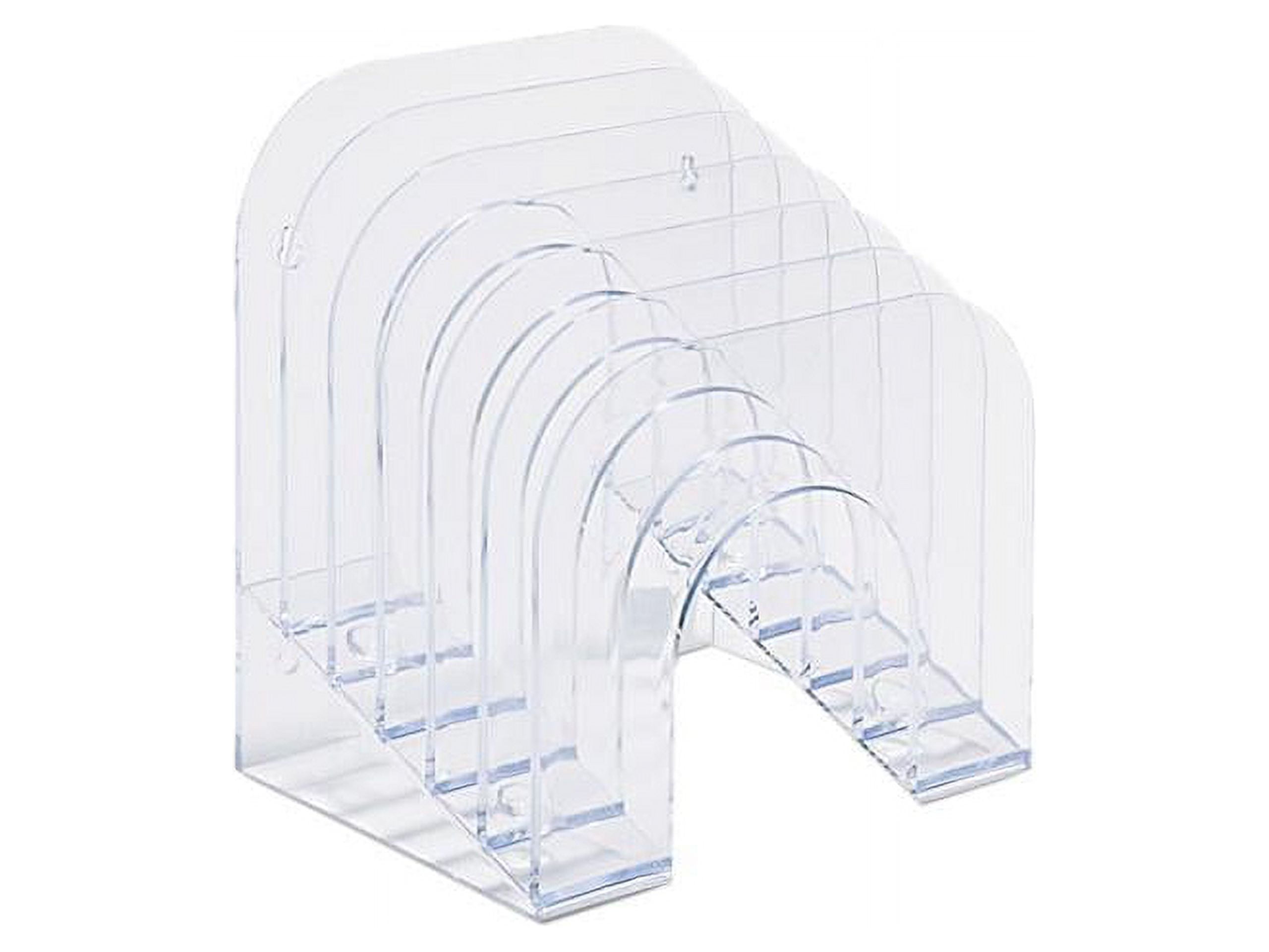 Rubbermaid Six-Tier Jumbo Incline Sorter, Plastic, Clear, Wall ...