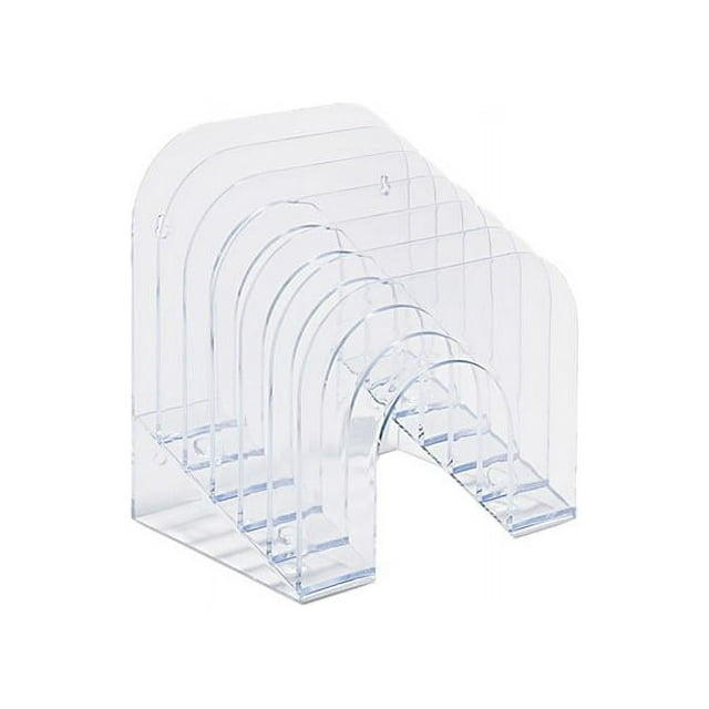 Rubbermaid Six-Tier Jumbo Incline Sorter, Plastic, Clear, Wall ...