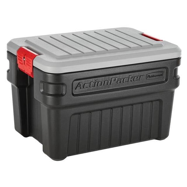 Rubbermaid Action Packer Plastic 24 Gal Storage Bin - Walmart Business ...