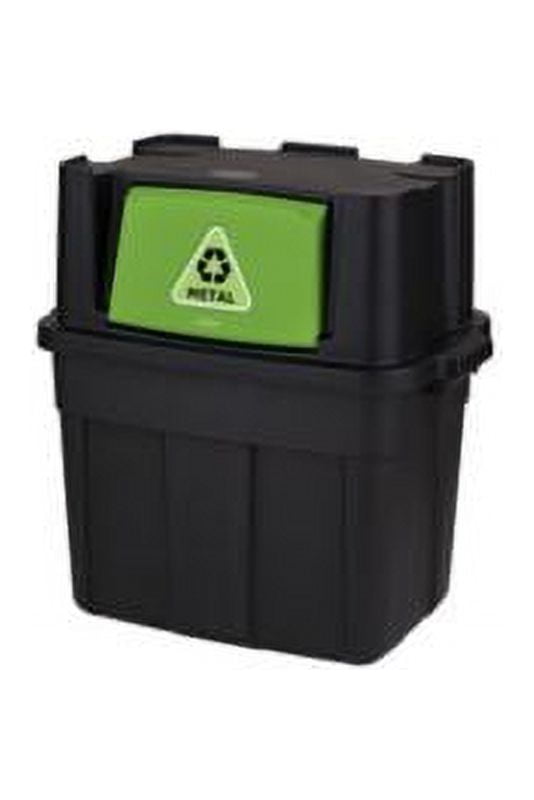 Rubbermaid, Black Stackable Recycling Bin, 18-Gallon, Plastic - Walmart ...