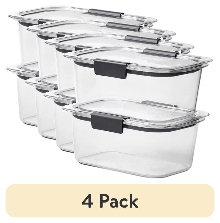 (4 pack) Rubbermaid Brilliance 4.7 Cup Medium Stain-Proof Food Storage ...