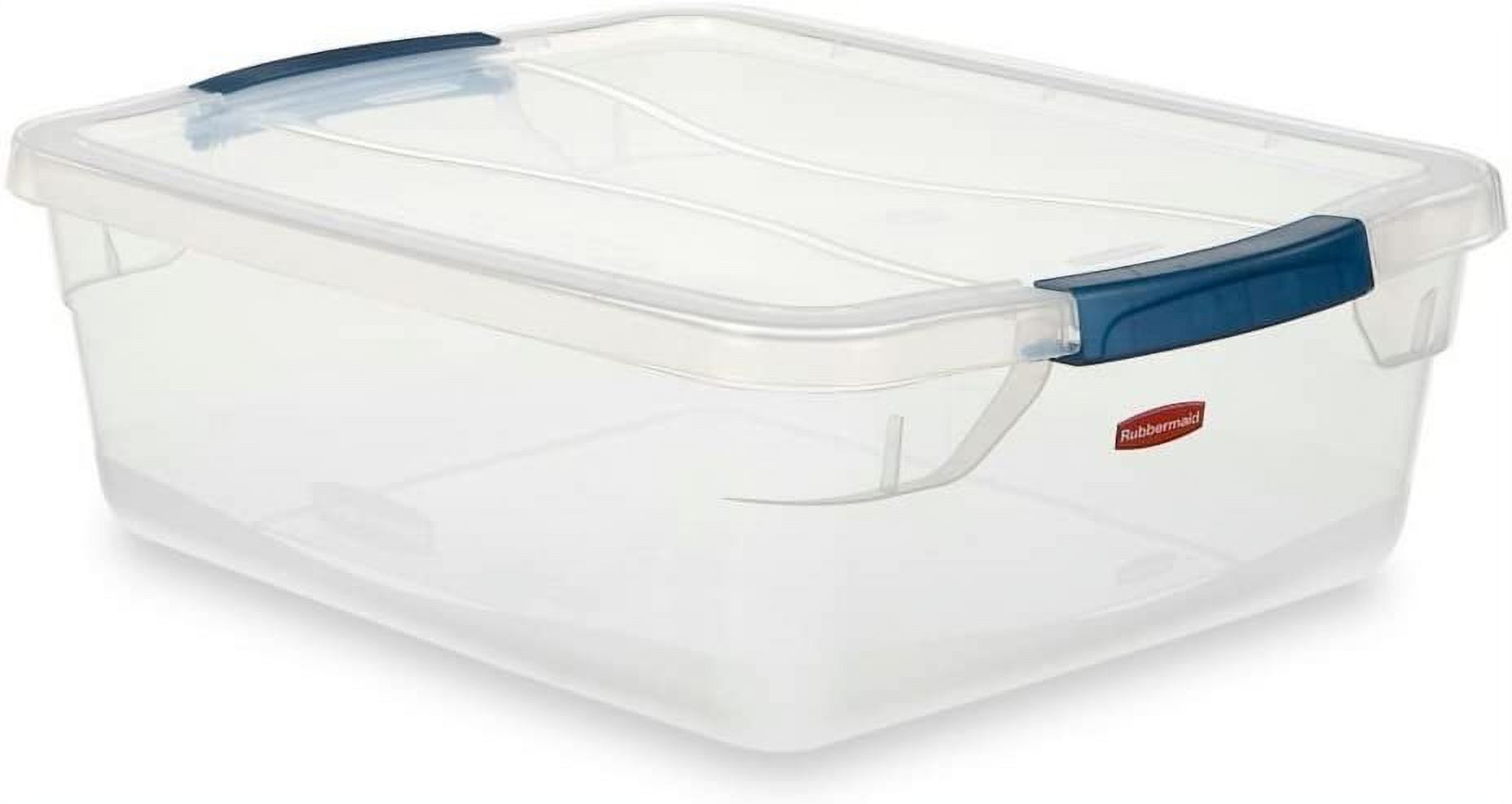 Rubbermaid Clever Store Latching Storage Tote Container, 15-Quart ...